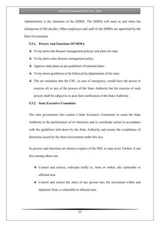 Disaster Management Act, 2005 | PDF