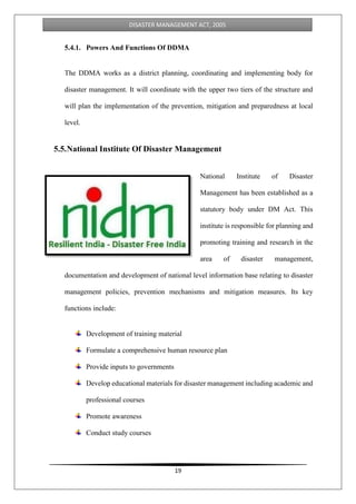 Disaster Management Act, 2005 | PDF