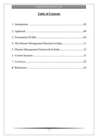 Disaster Management Act, 2005 | PDF