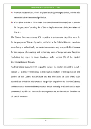 Environmental (Protection) Act, 1986 | PDF
