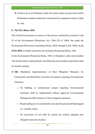 Environmental (Protection) Act, 1986 | PDF
