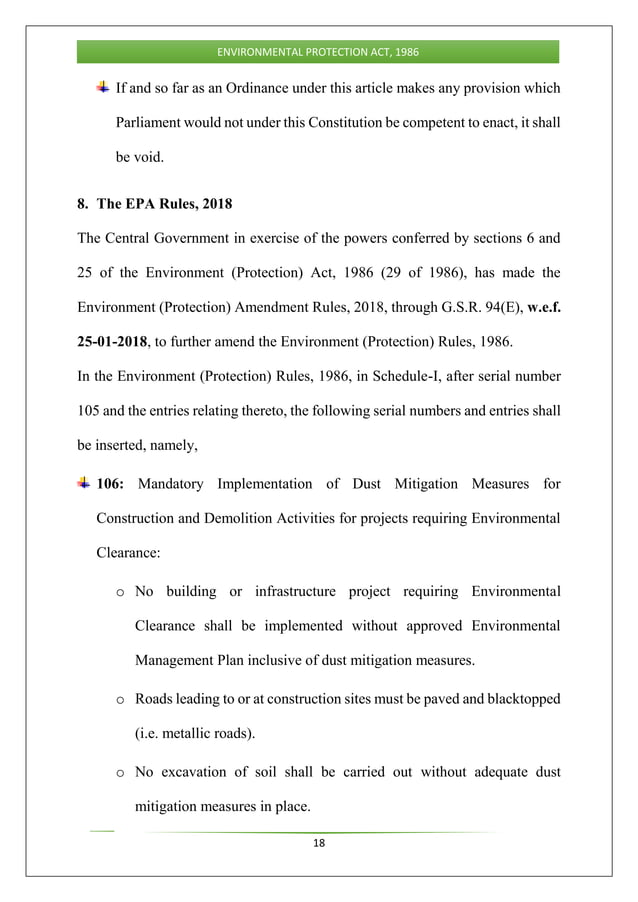 Environmental (Protection) Act, 1986 | PDF