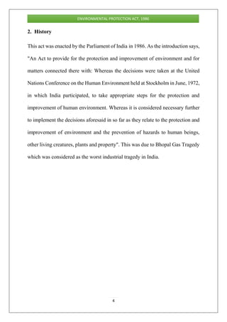 Environmental (Protection) Act, 1986 | PDF
