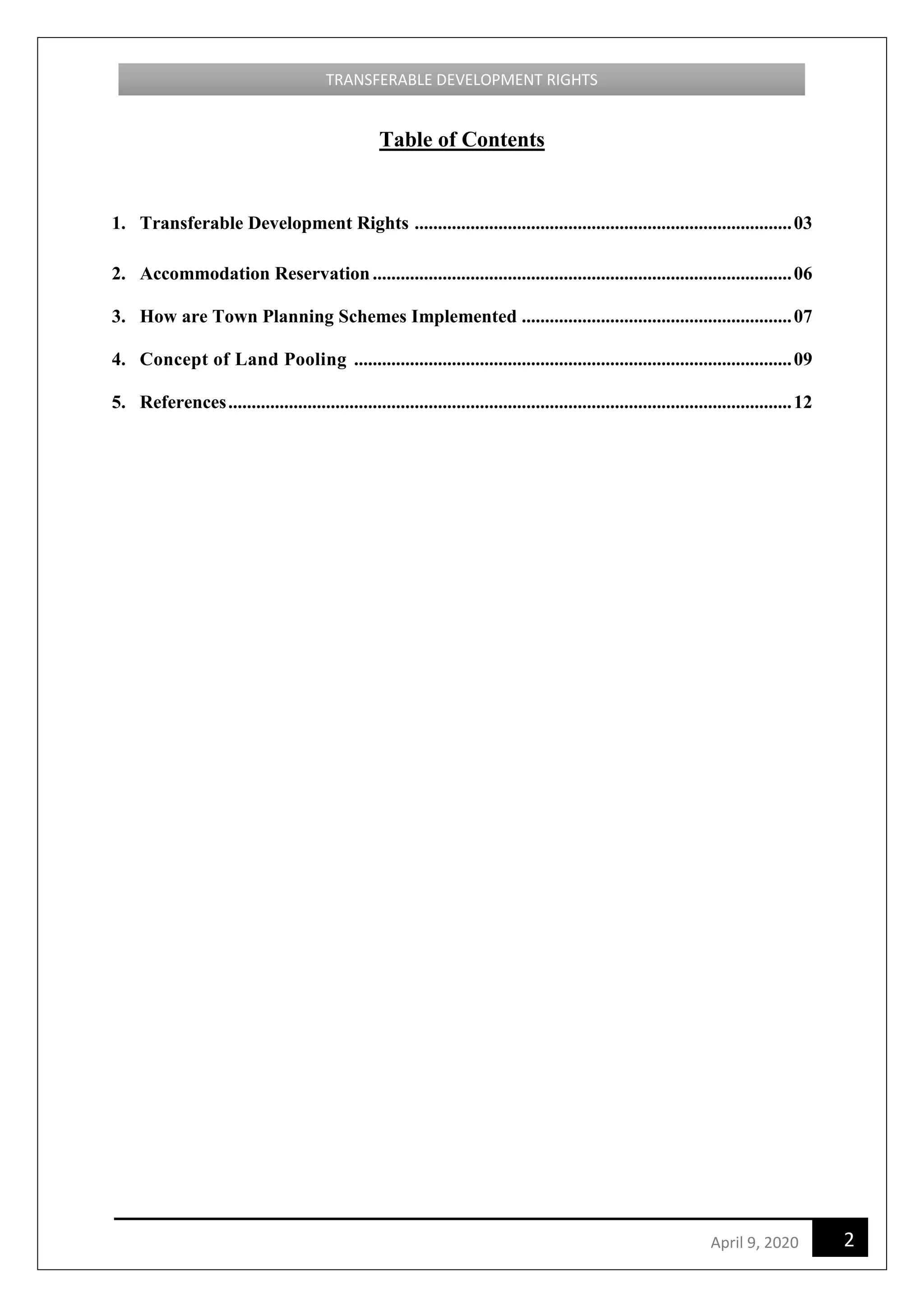 Transferable Development Rights | PDF