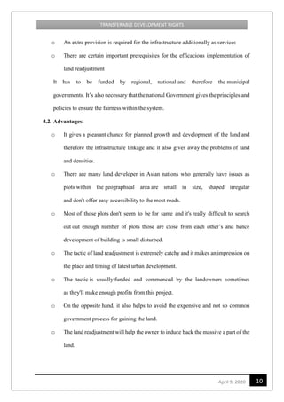 Transferable Development Rights | PDF