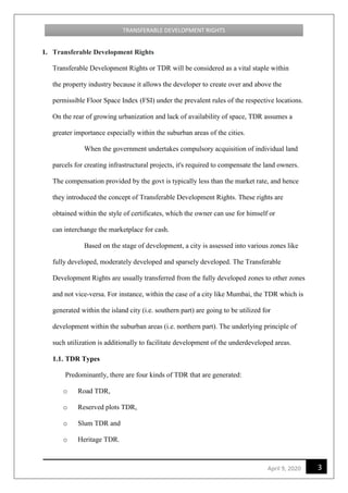 Transferable Development Rights | PDF