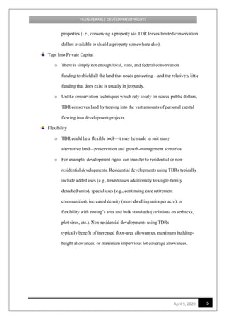 Transferable Development Rights | PDF