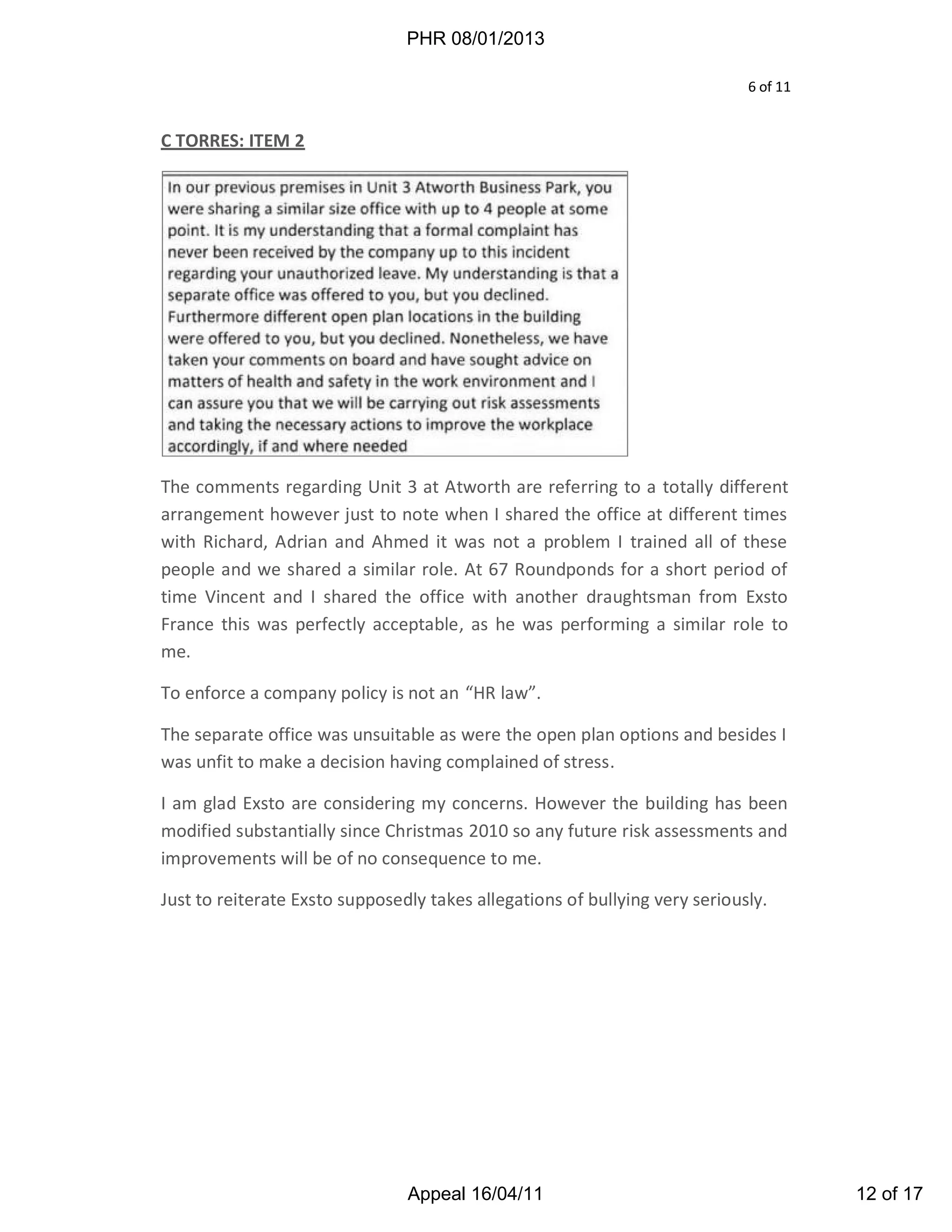 Employment Tribunal Written Submission | PDF