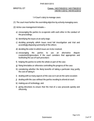 Employment Tribunal Written Submission | PDF