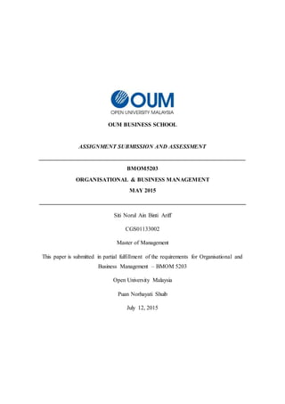 ORGANISATIONAL & BUSINESS MANAGEMENT | DOCX