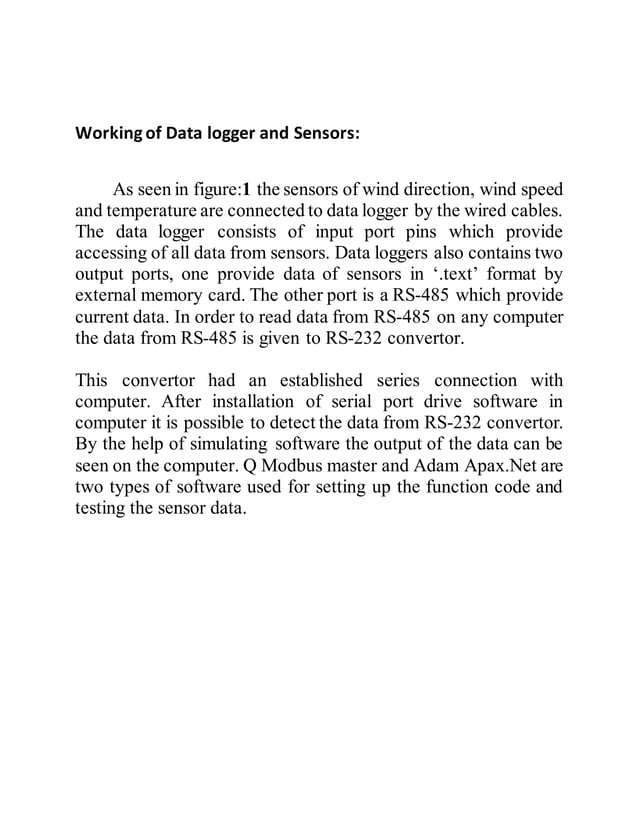 Installation of Sensors and Data loggers at project site | PDF