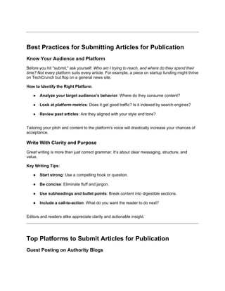 Submit Articles for Publication_ Best Practices and Platforms.docx
