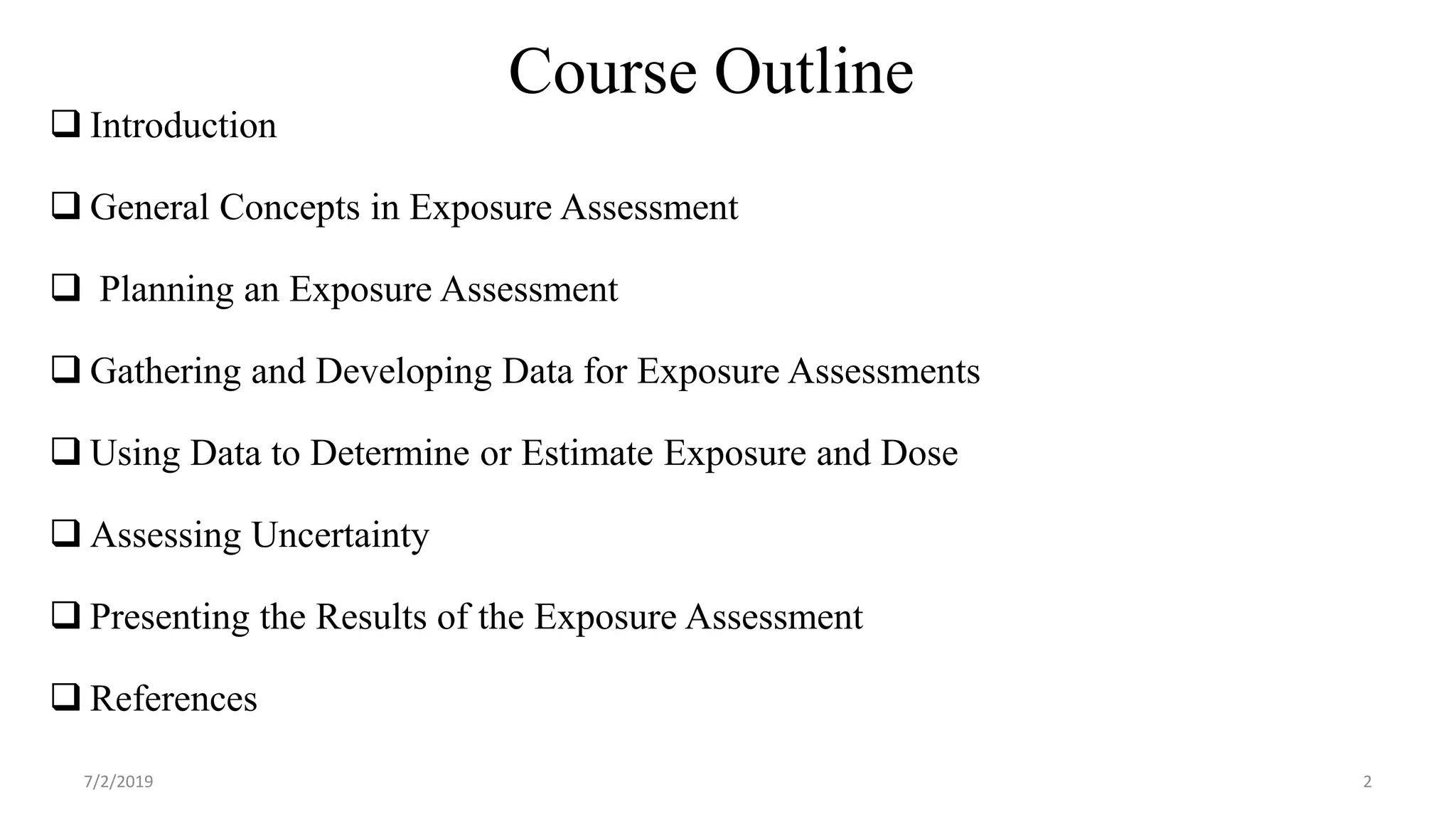 Assessment of Exposure to Environmental Health | PPTX