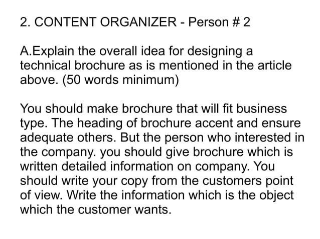 Submit individual sections development exercise # 2 | PPT