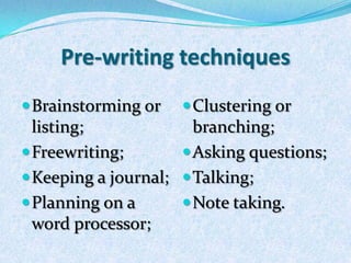 writing as a process | PPTX | Homework and Study | Education