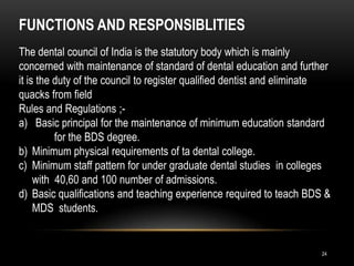 indian dental association and dental council of india Submitted by – Dr ...