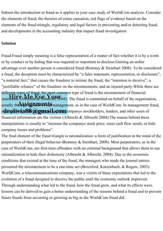 Submit the introduction to fraud as it applies to your case study of.pdf