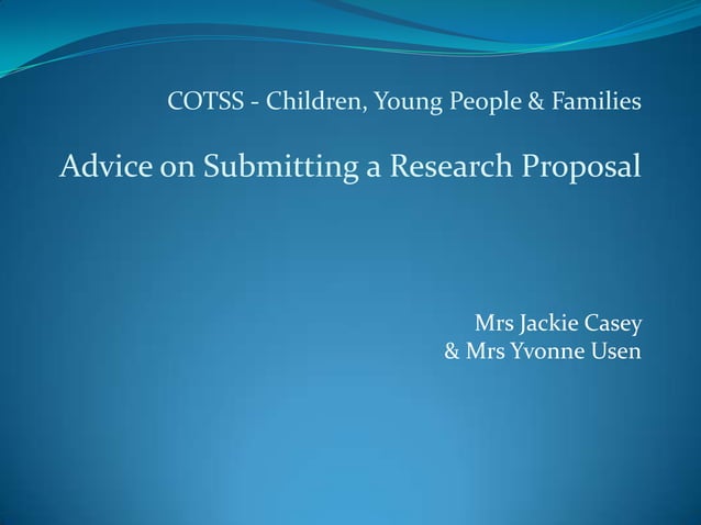 Submitting a research proposal | PPT