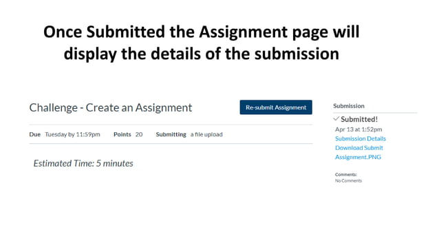 Submitting assignments | PPT