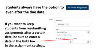 Submitting assignments | PPT