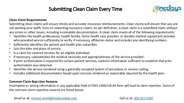 Submitting clean claim every time | PDF