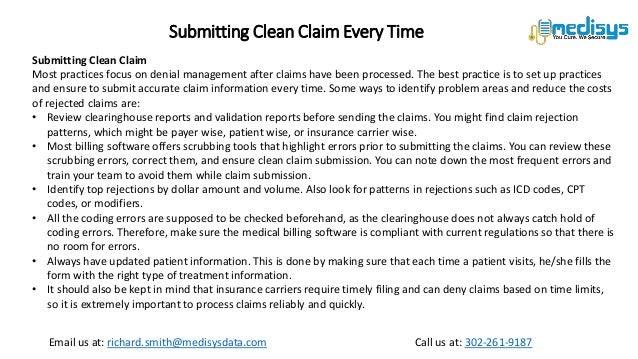 Submitting clean claim every time | PDF