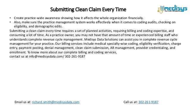 Submitting clean claim every time | PDF