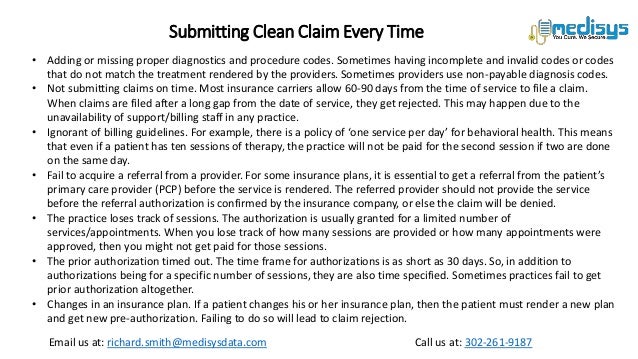 Submitting clean claim every time | PPT