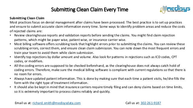 Submitting clean claim every time | PPT