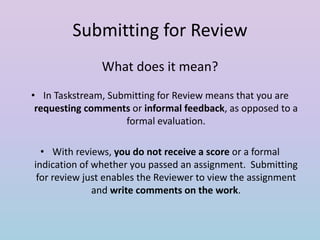Submitting for review | PPT