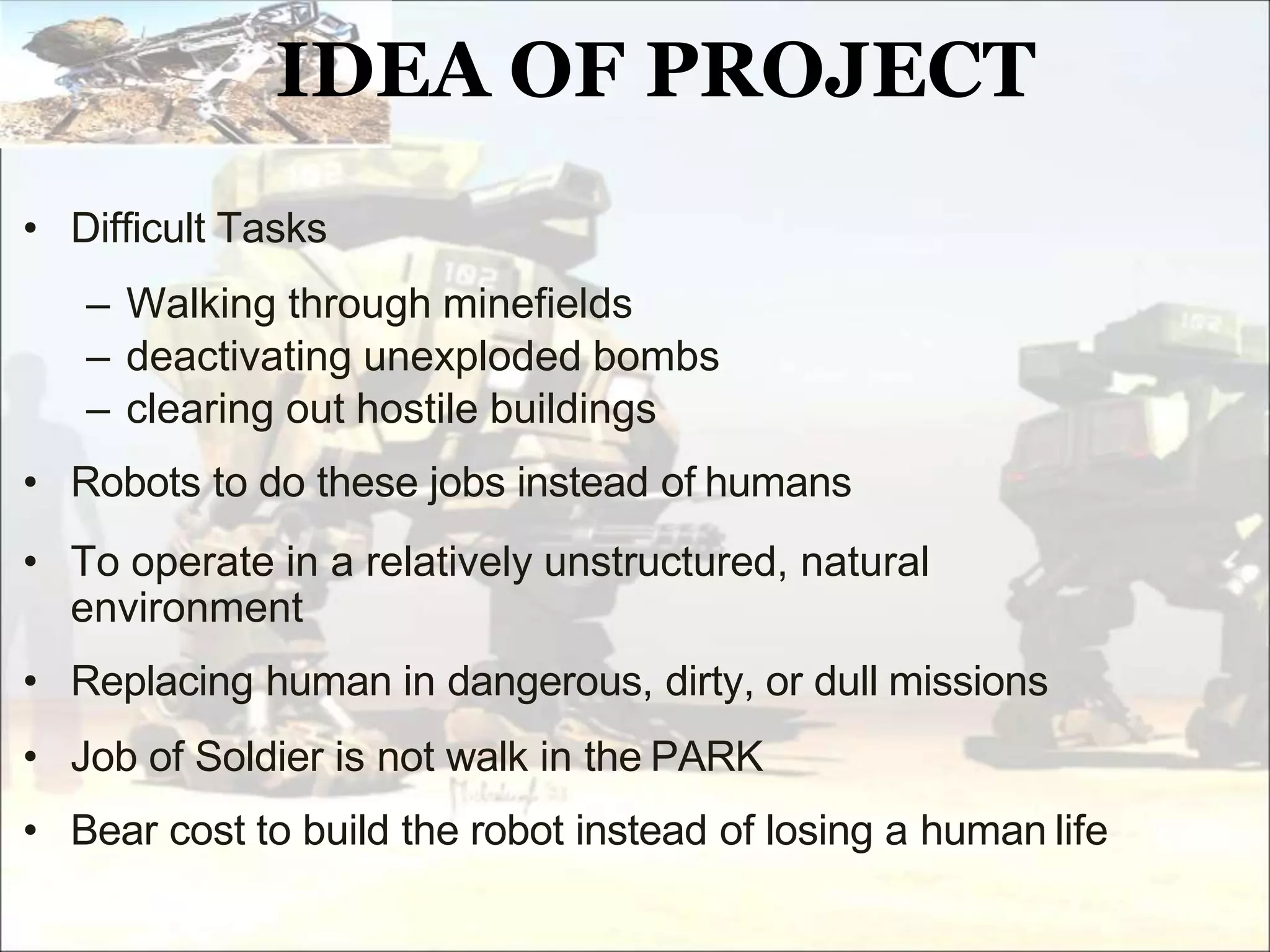 MILITARY ROBOT BASED ON IOT | PPTX