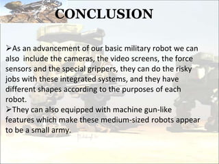 MILITARY ROBOT BASED ON IOT | PPTX