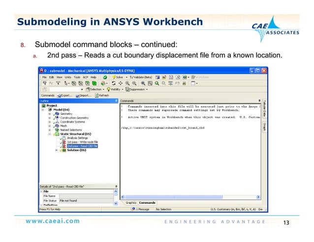 Submodeling using ansys_workbench_v12 | PDF