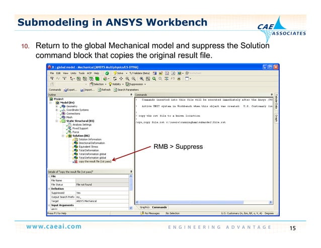 Submodeling using ansys_workbench_v12 | PDF