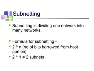 Subnetting Made Easy | PPT