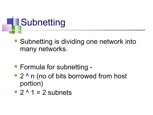 Subnetting Made Easy | PPT | Computer Networking | Computing
