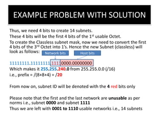 Subnet calculation Tutorial | PPTX
