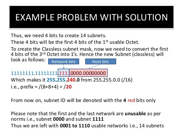 Subnet calculation Tutorial
