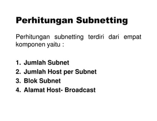 Sub Neting Alamat Jaringan | PDF