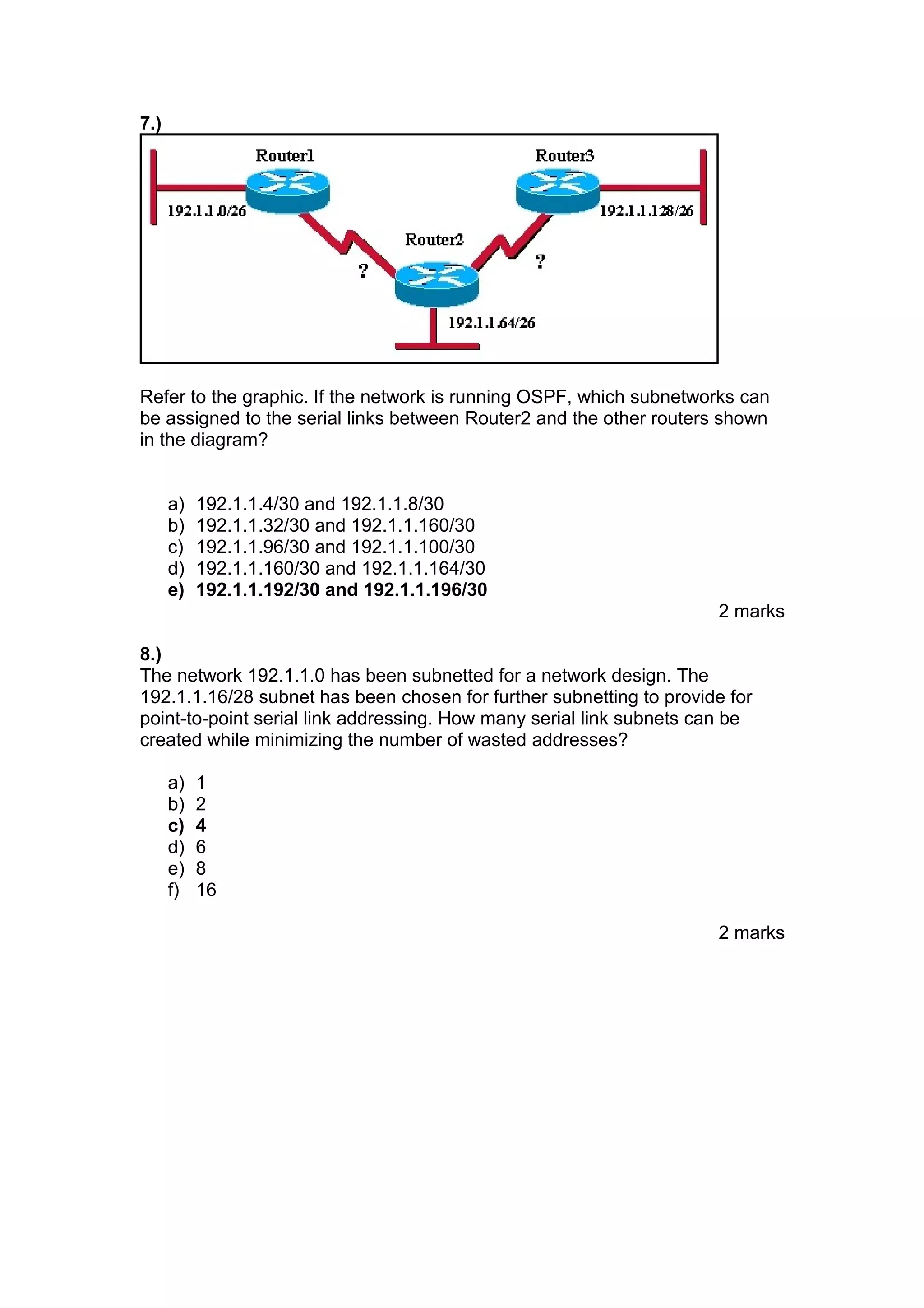 Subneting and vlsm ntpg | DOC