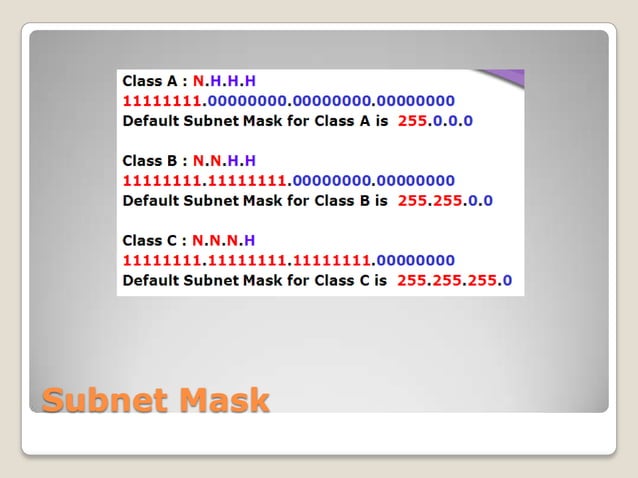 Subnet mask | PPT