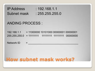 Subnet mask | PPTX