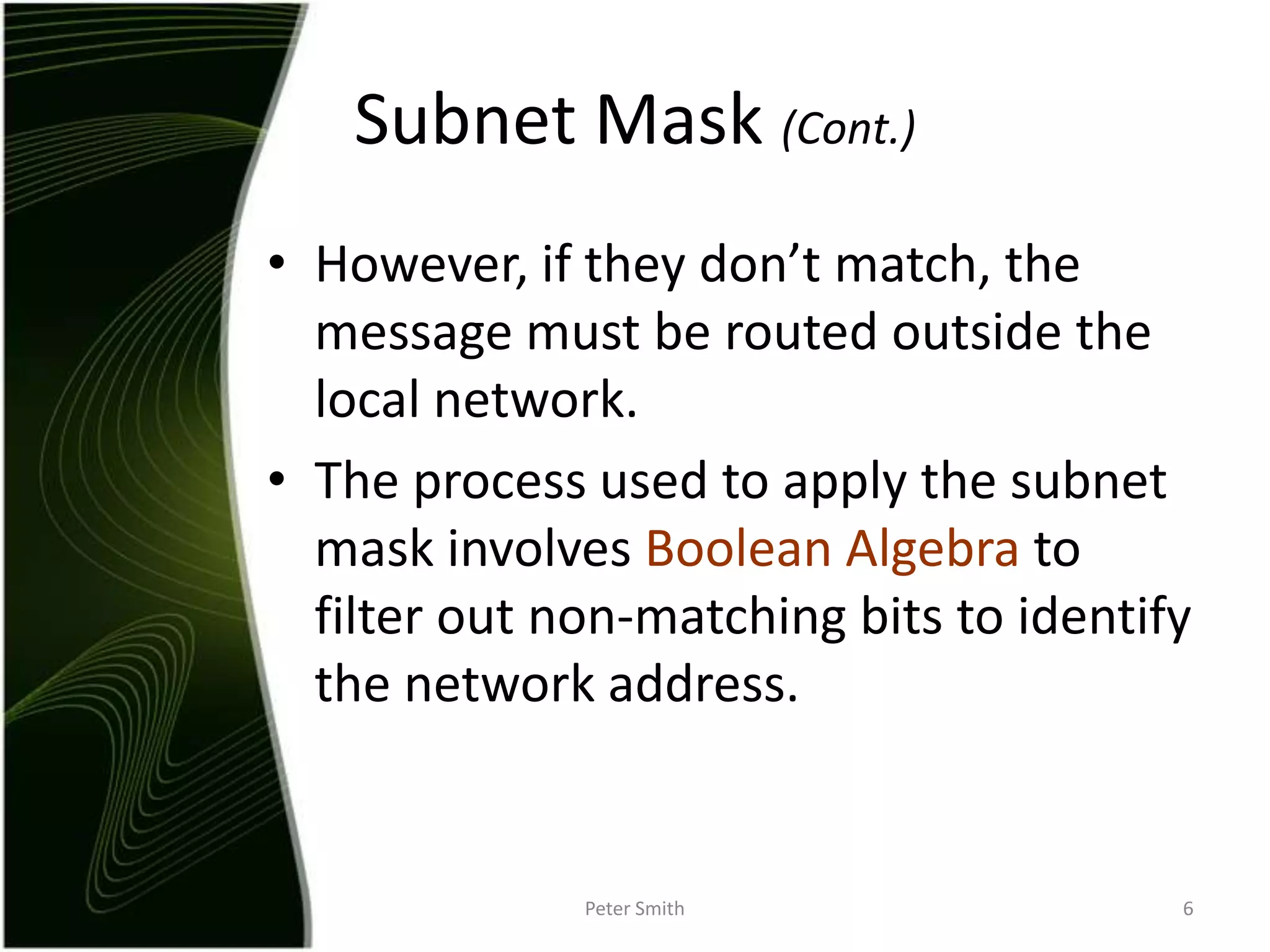 Subnet Masks | PPTX