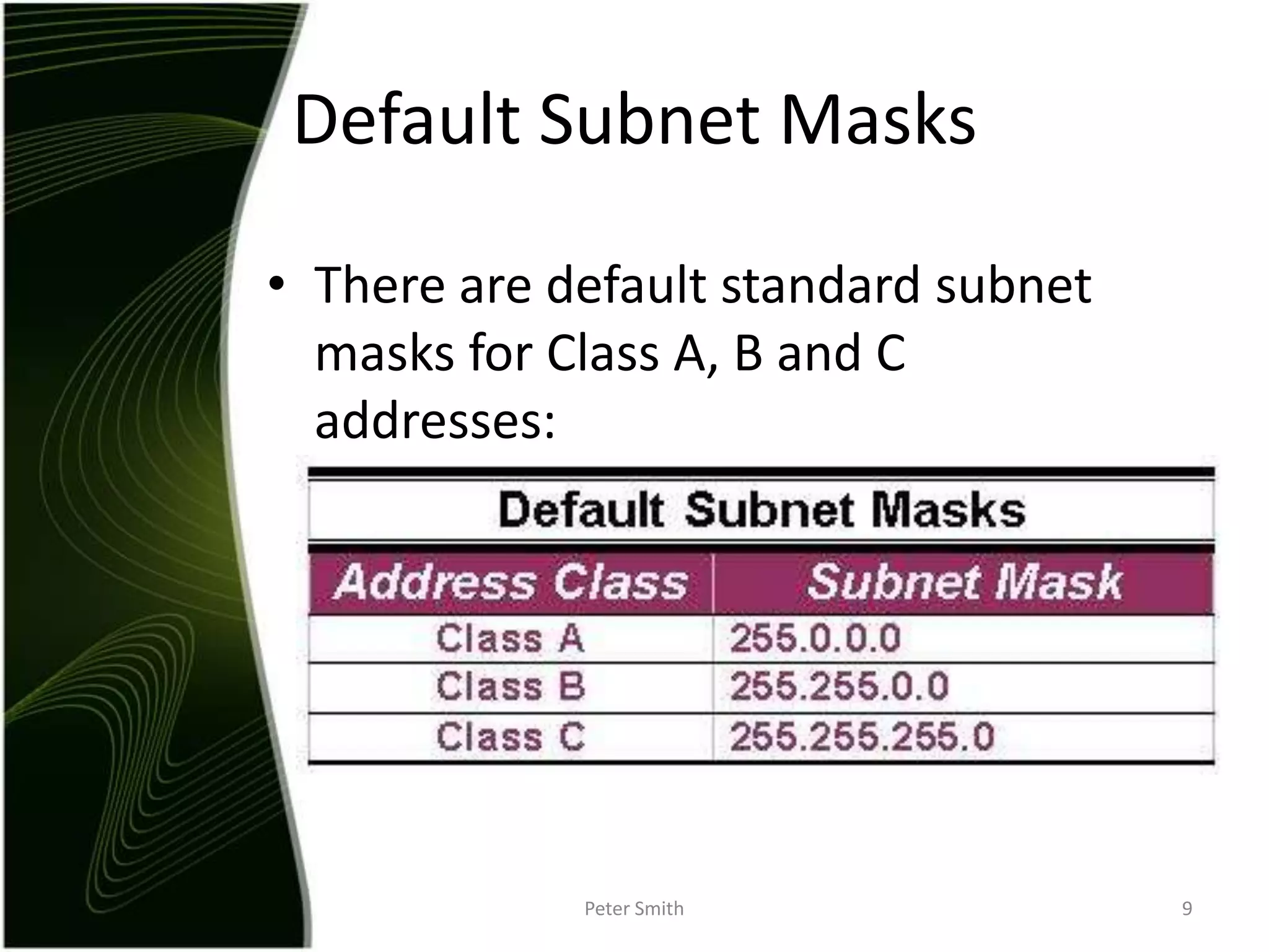 Subnet Masks | PPTX