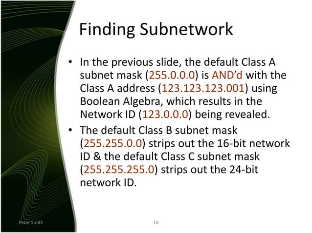 Subnet Masks | PPTX | Computer Networking | Computing