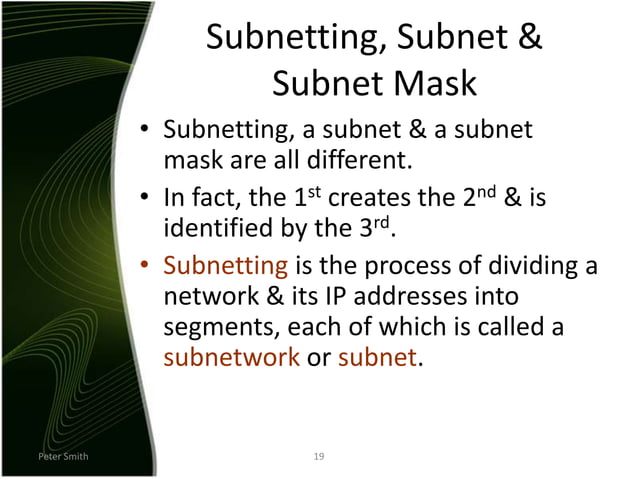 Subnet Masks | PPTX | Computer Networking | Computing