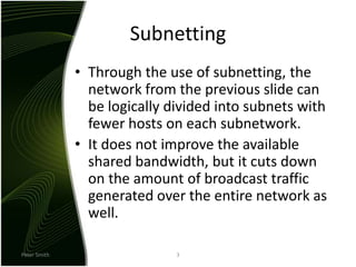 Subnetting | PPTX | Computer Networking | Computing