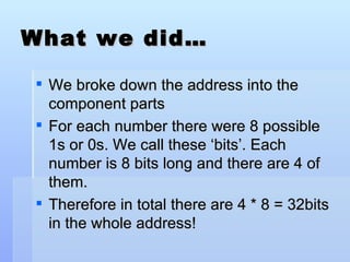 Intro to Subnets and Binary Math | PPT | Free Download