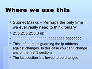 Intro to Subnets and Binary Math | PPT | Free Download