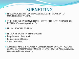 Subnetting | PPTX